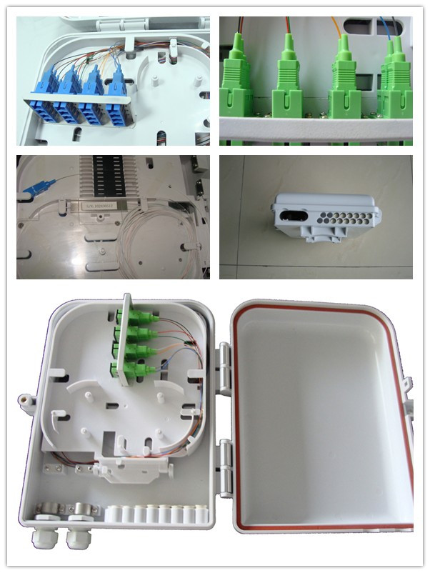 1×8 PLC /1×16 PLC 16 port optical distribution box for LC , SC , ST , FC