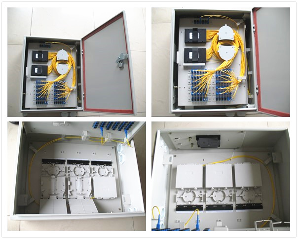 Wall and pole mountable 32Port FTTH CATV outdoor distribution box for 1 ...