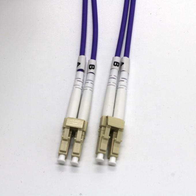 OEM OM4 Multimode Duplex Fiber Optic Patch Cord With LC / UPC Connector