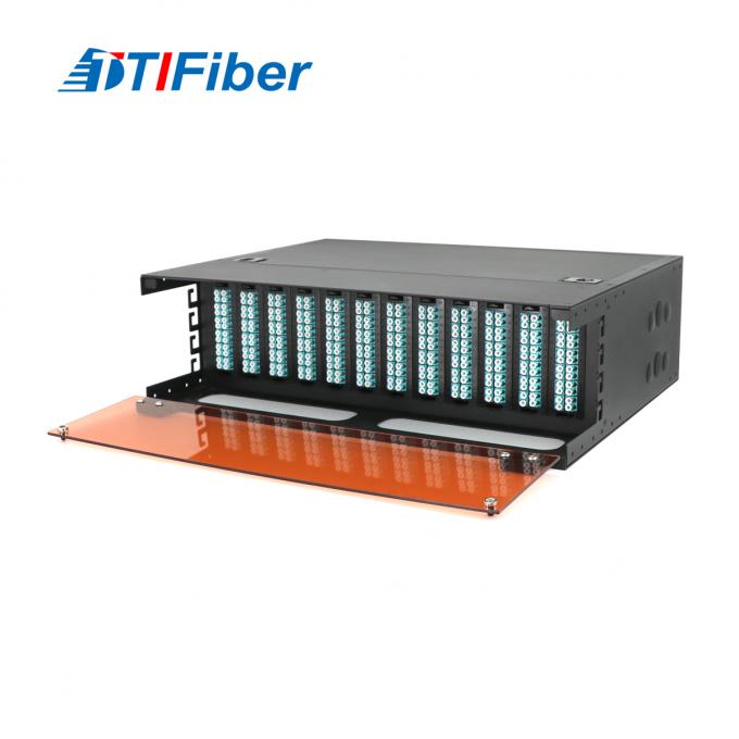 MPO TO LC 144 Core Fiber Optic Distribution Box 3U ODF Rack Mount