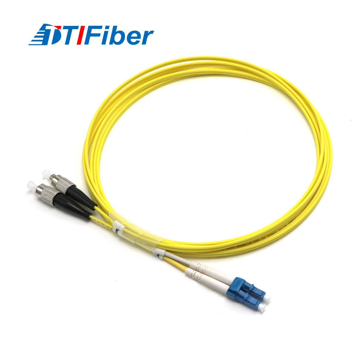 TTIFiber FC-LC Yellow Fiber Optic Patch Cord Singlemode Duplex