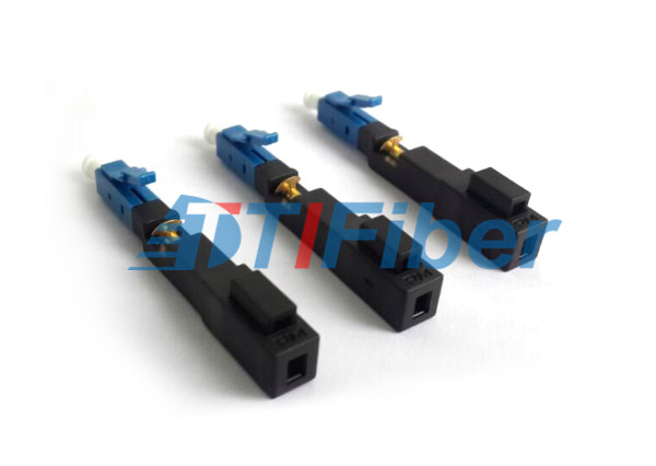 LC UPC APC Single Mode Fiber Connectors , Straight Through Fiber Optic ...