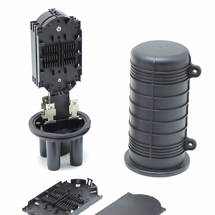 Dome Fiber Optic Box 12 Core 24 Core 36 Core 1 Input 2 Output ABS Black ...