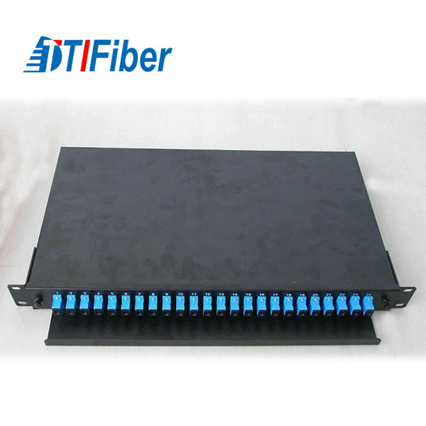 Rack Mount Splicing Fiber Optic Termination Box Patch Panel FTTH 24 Core SC