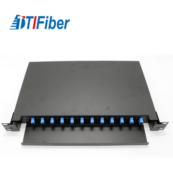Fiber Optic Patch Panel Termination Box Slidable type FTTH 12 Core SC ...