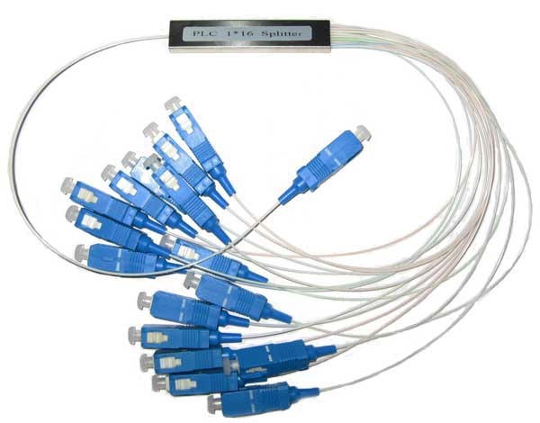 1×16 PLC Compact optical fiber splitter for Passive Optical Network