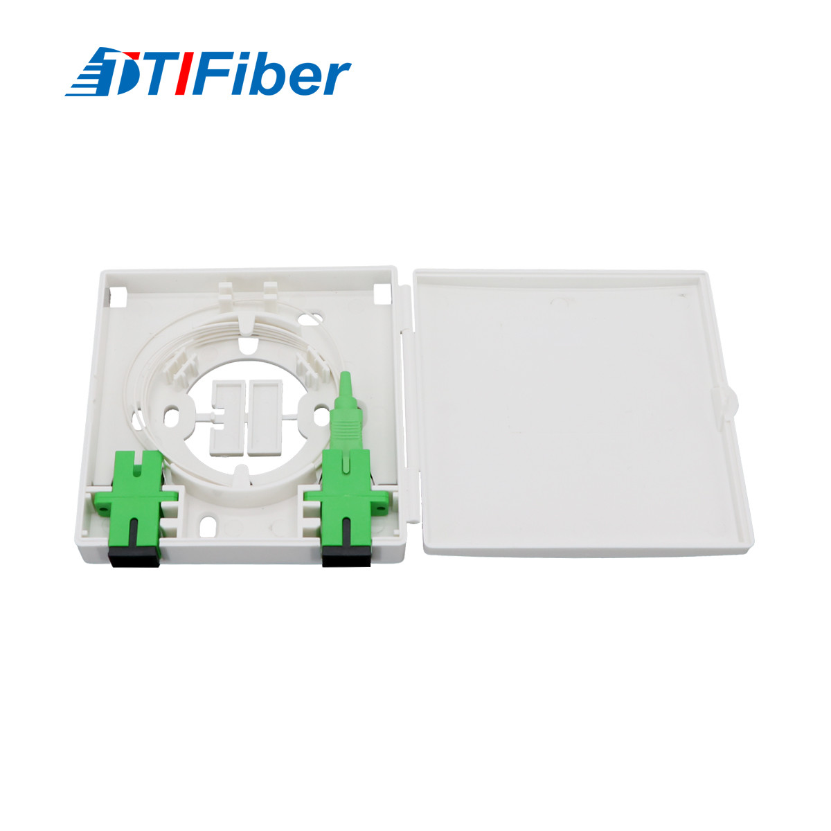SC / APC UPC 2 Ports 86 Type Fiber Optic Mini Termination Box FTTH Wall ...